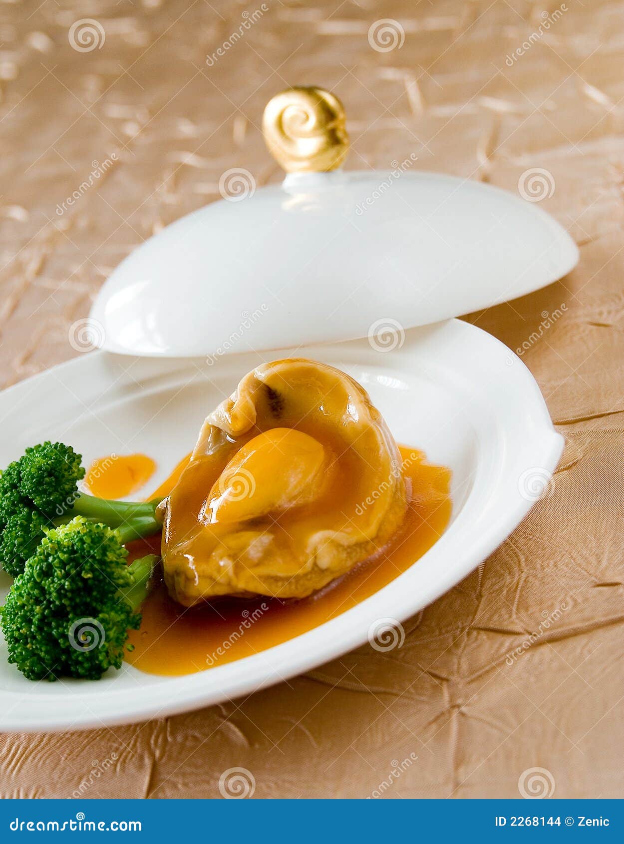 Cooked Abalone and Vegetable Stock Photo - Image of catering, plate ...