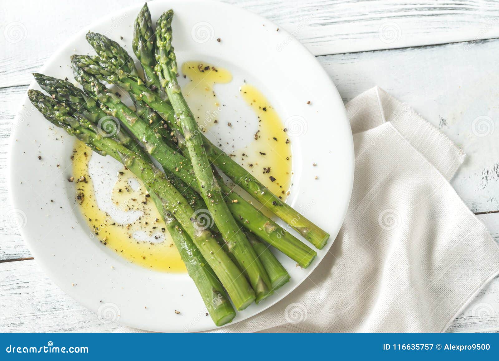 Cooked Asparagus on the Plate Stock Image - Image of rustic, salad ...