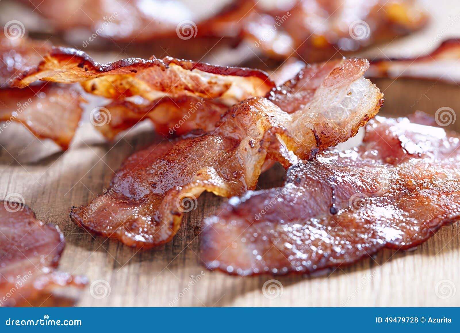 Cooked Bacon stock photo. Image of food, meat, cooked - 49479728