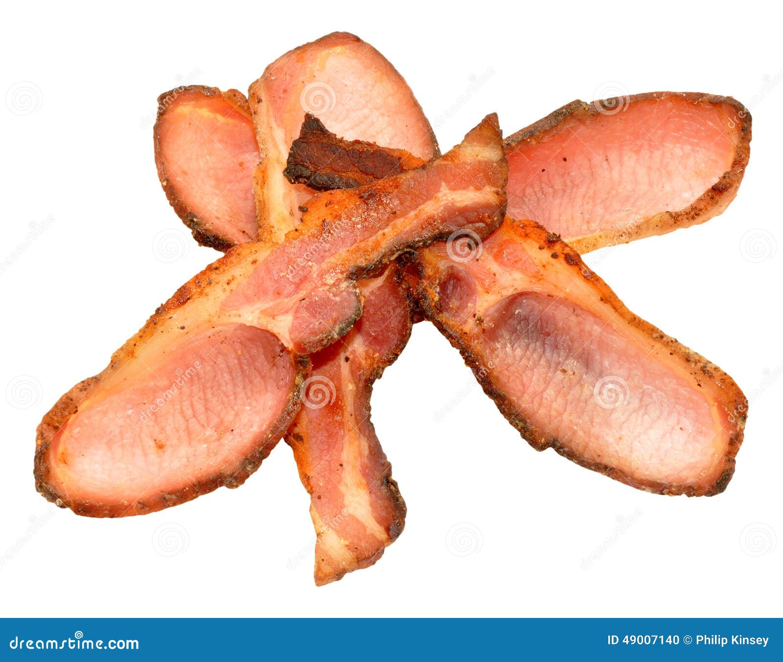 Cooked Bacon Rashers stock photo. Image of meat, salty - 49007140