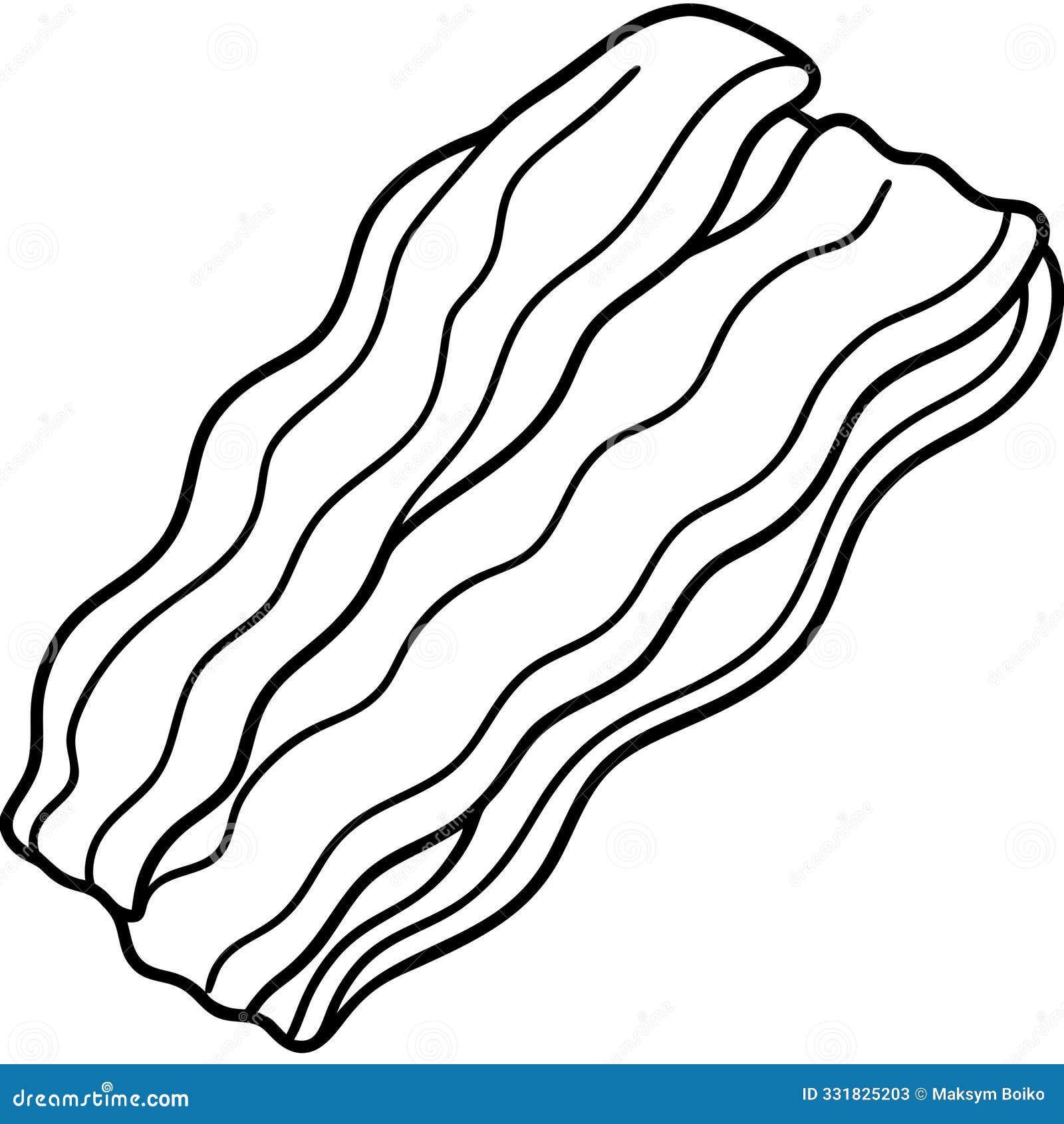 Cooked Bacon Rashers Isolated on Transparent or White Background, Png ...
