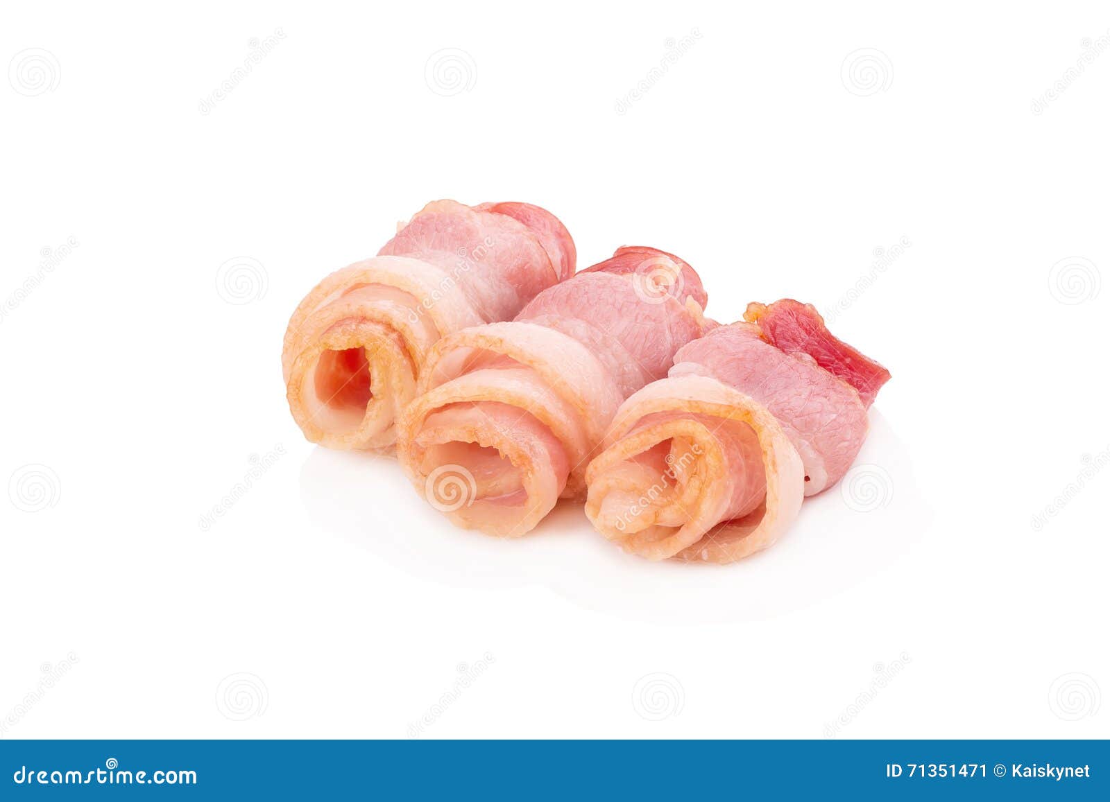 Cooked Bacon Rashers Isolated on White Stock Image - Image of pile ...