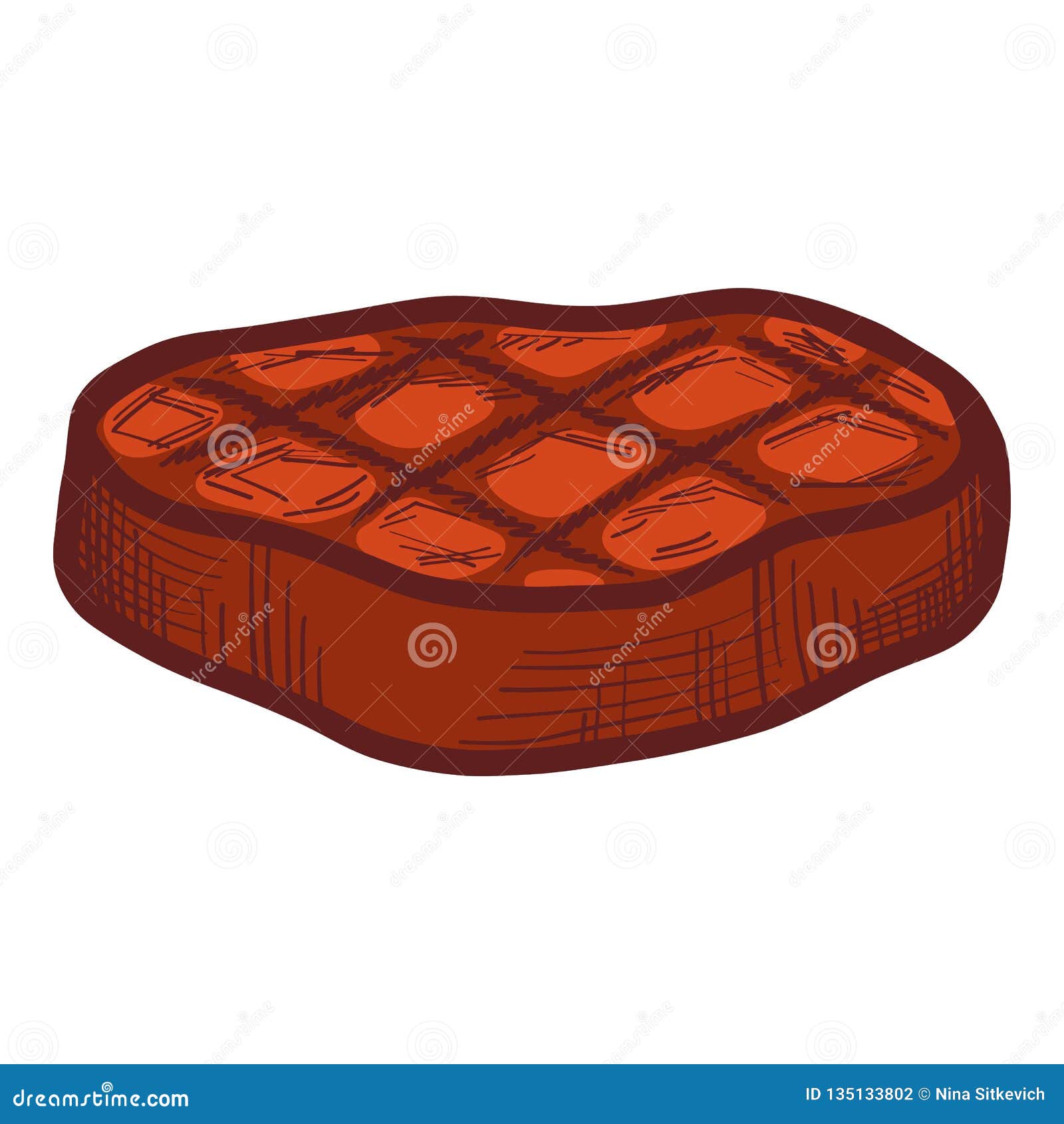 Cooked Bbq Steak Icon, Hand Drawn Style Stock Vector - Illustration of ... Cooked Bbq Steak Icon, Hand Drawn Style Stock Vector - Illustration of ...