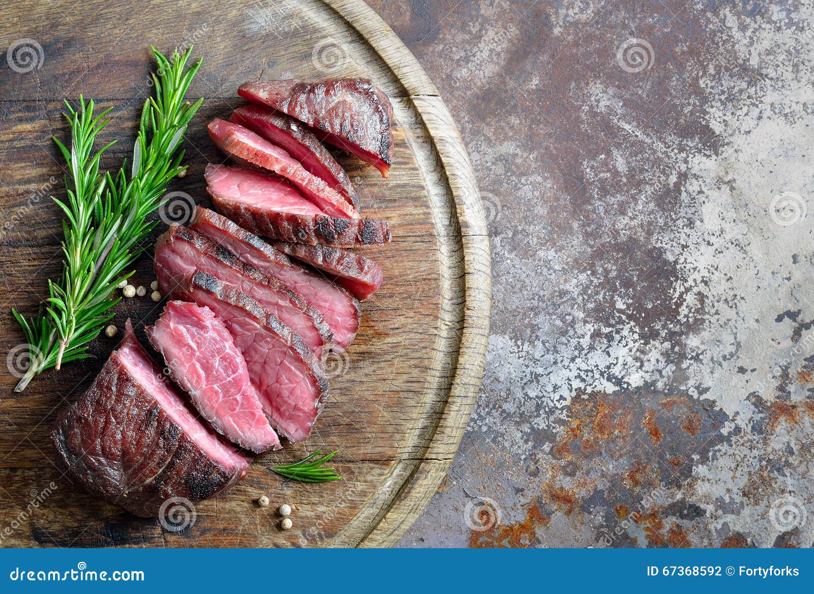Cooked beef, top view stock photo. Image of beef, roasted - 67368592