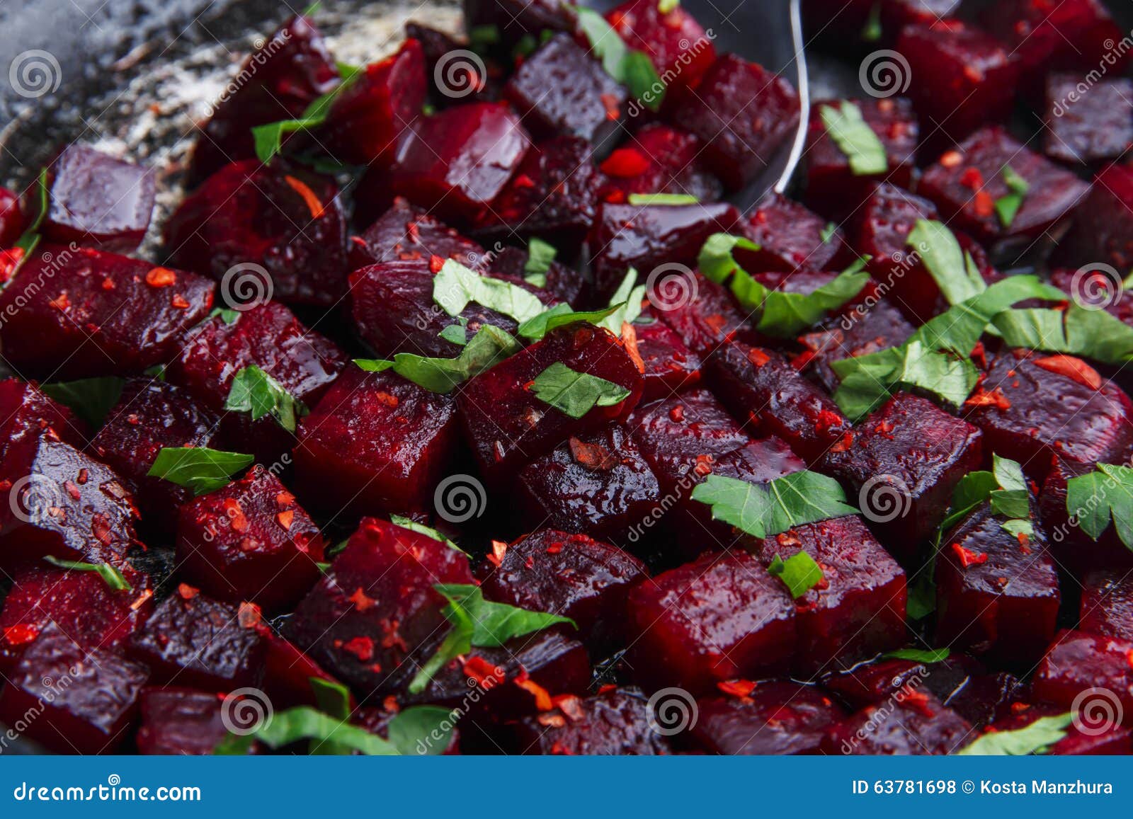 Cooked Beets Sliced and Fried in a Pan Stock Photo - Image of pickled ...