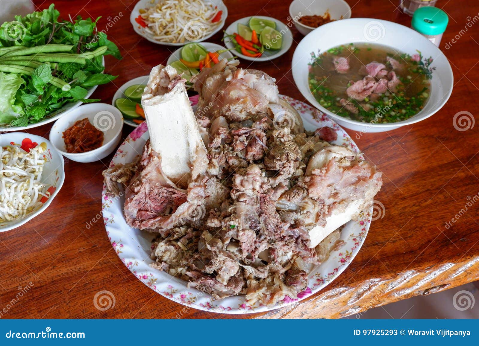 Cooked on the Bone Beef Stewed Bone Beef Stock Image - Image of dish ...