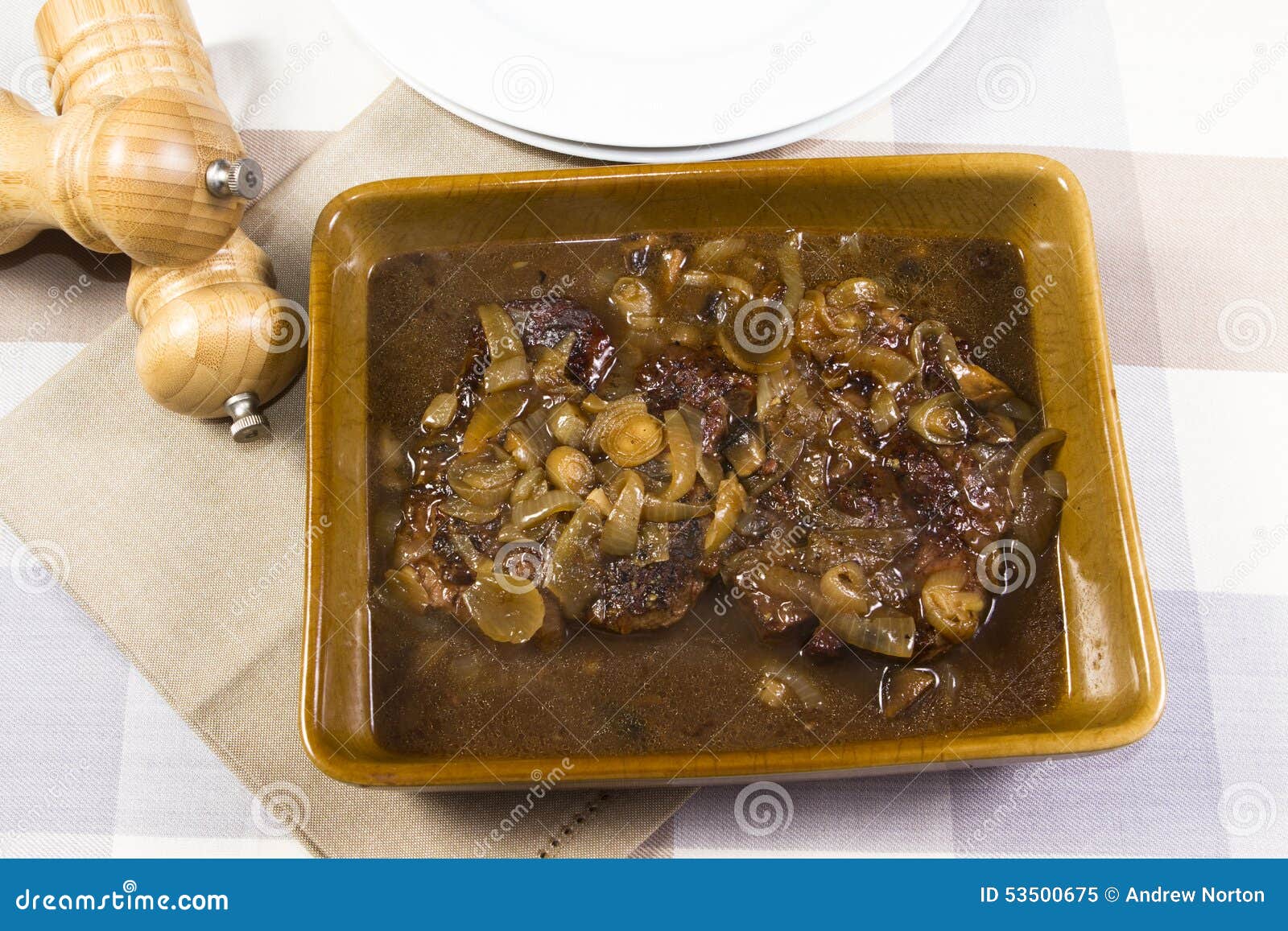 Cooked braing steak stock image. Image of braising, chuck - 53500675