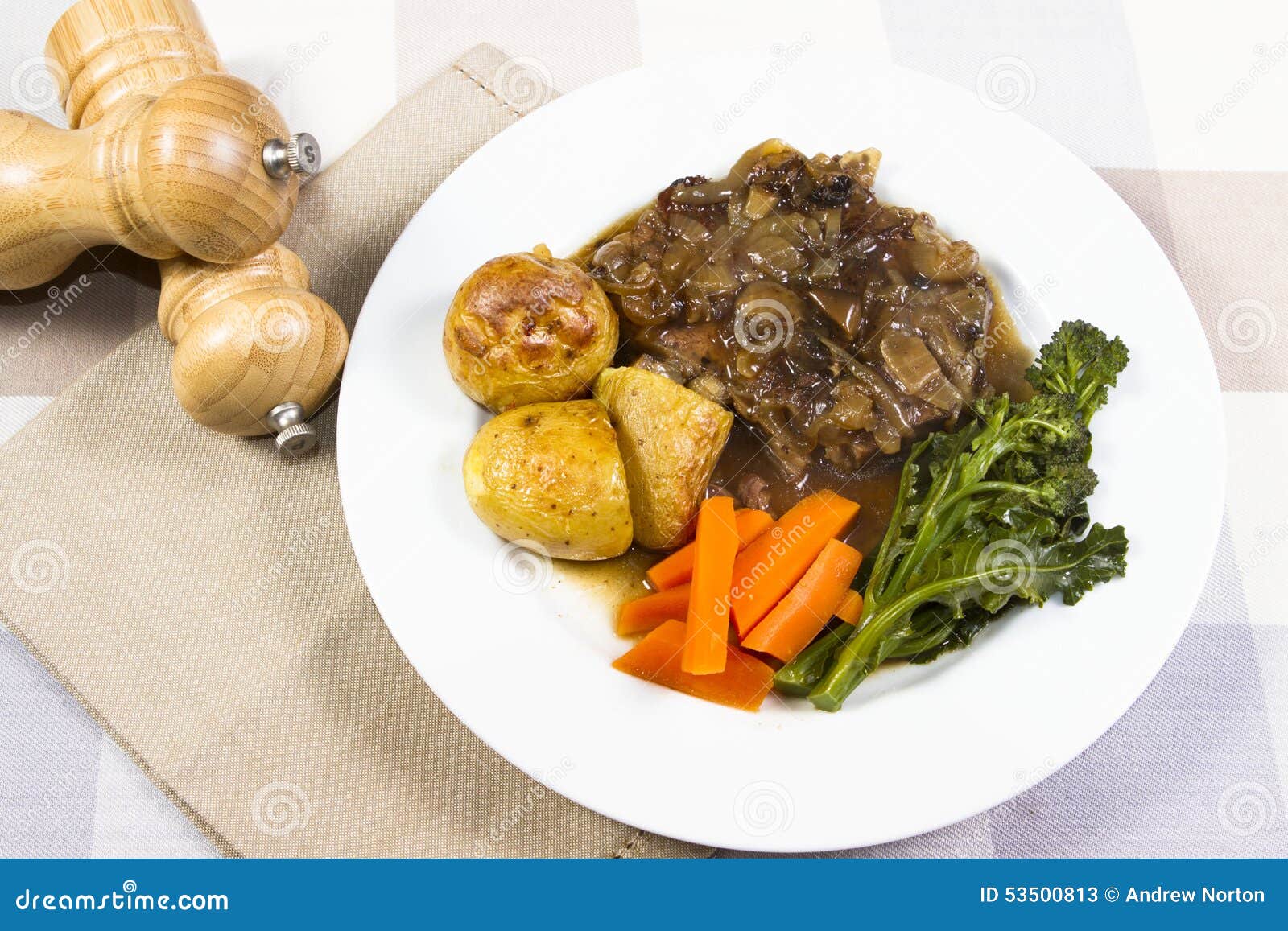 Cooked braing steak stock image. Image of meal, nicely - 53500813