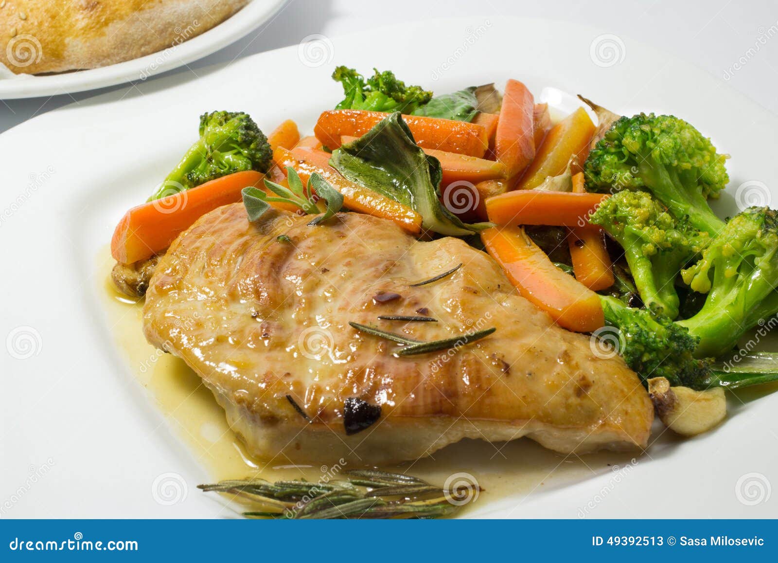 Cooked chichen fillet stock image. Image of broccoli - 49392513