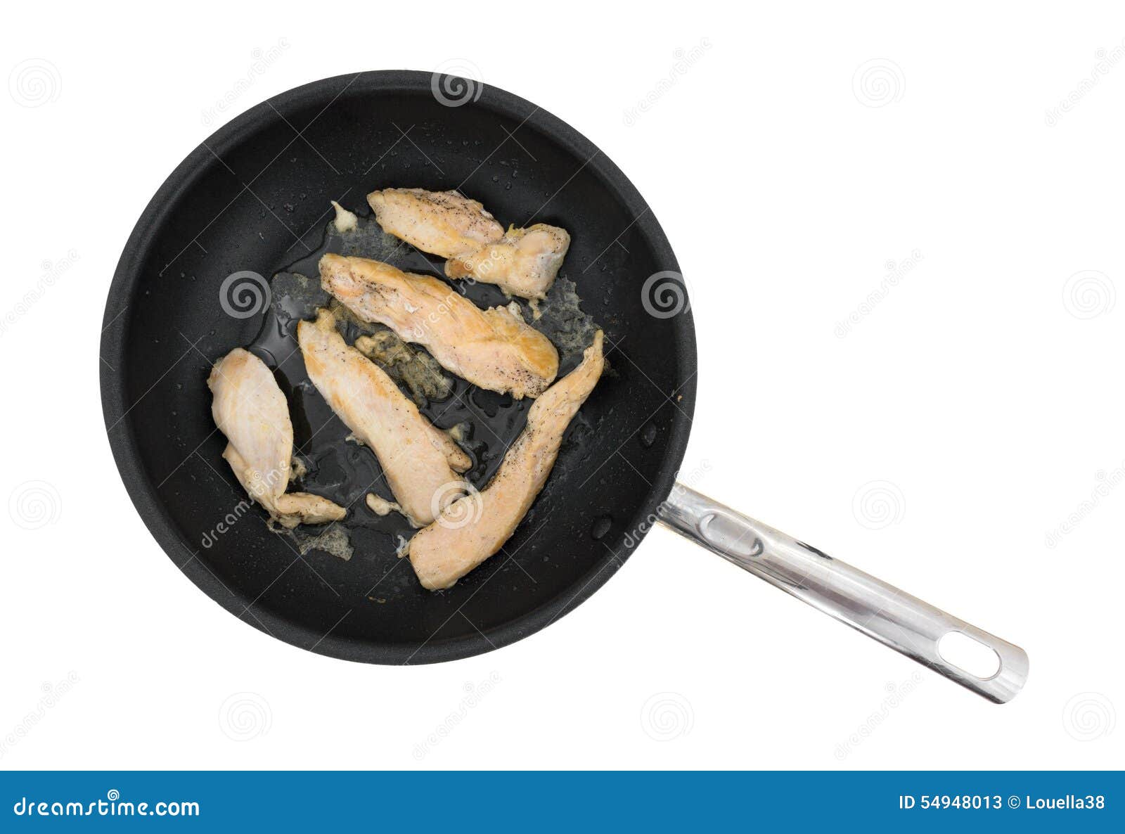 Cooked Chicken Breast in Pan Top View Stock Image - Image of browned ...