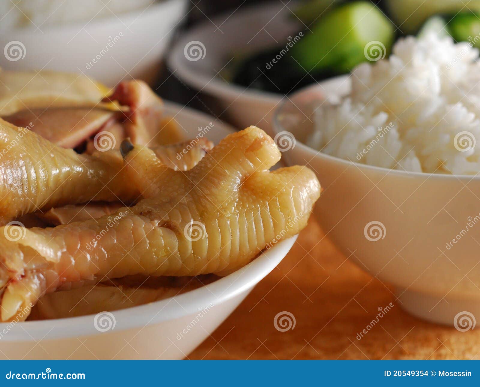 Cooked chicken feet stock photo. Image of rice, vegetable - 20549354