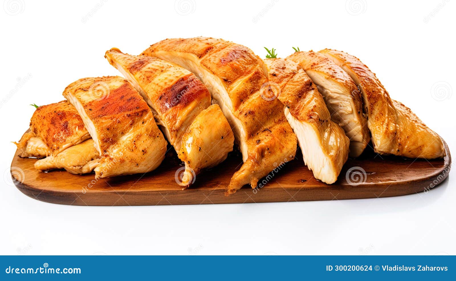 Cooked Chicken in Isolation on a White Background Stock Illustration ...