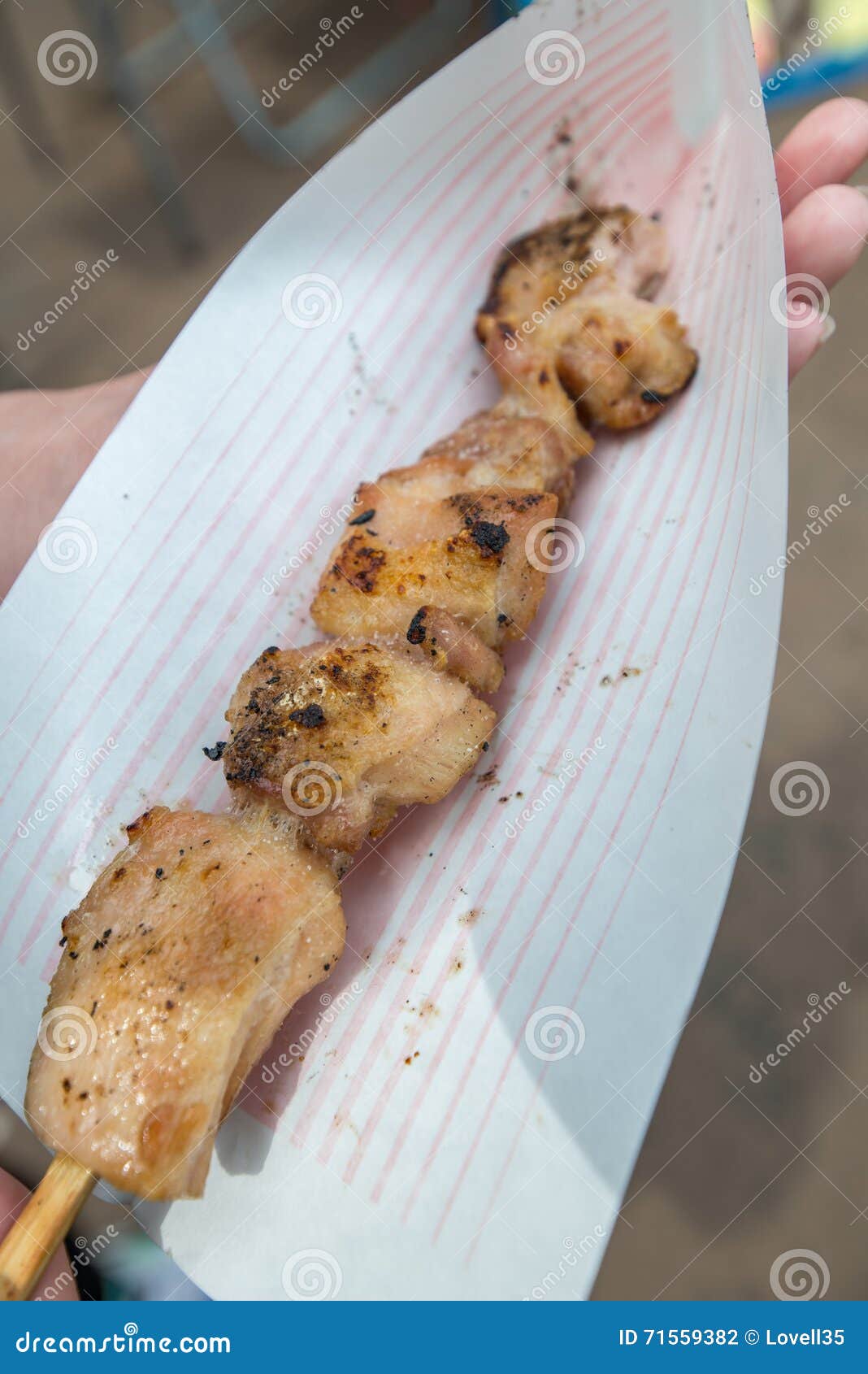 Cooked chicken on stick stock photo. Image of cooked - 71559382