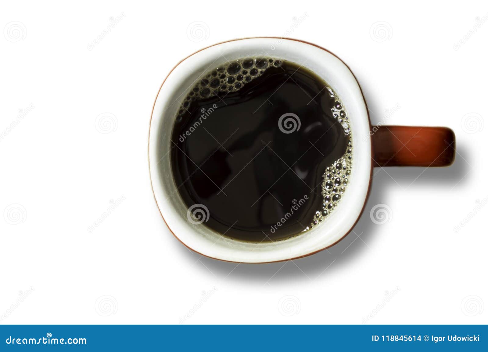 Cooked coffee in a cup. stock photo. Image of brewed - 118845614