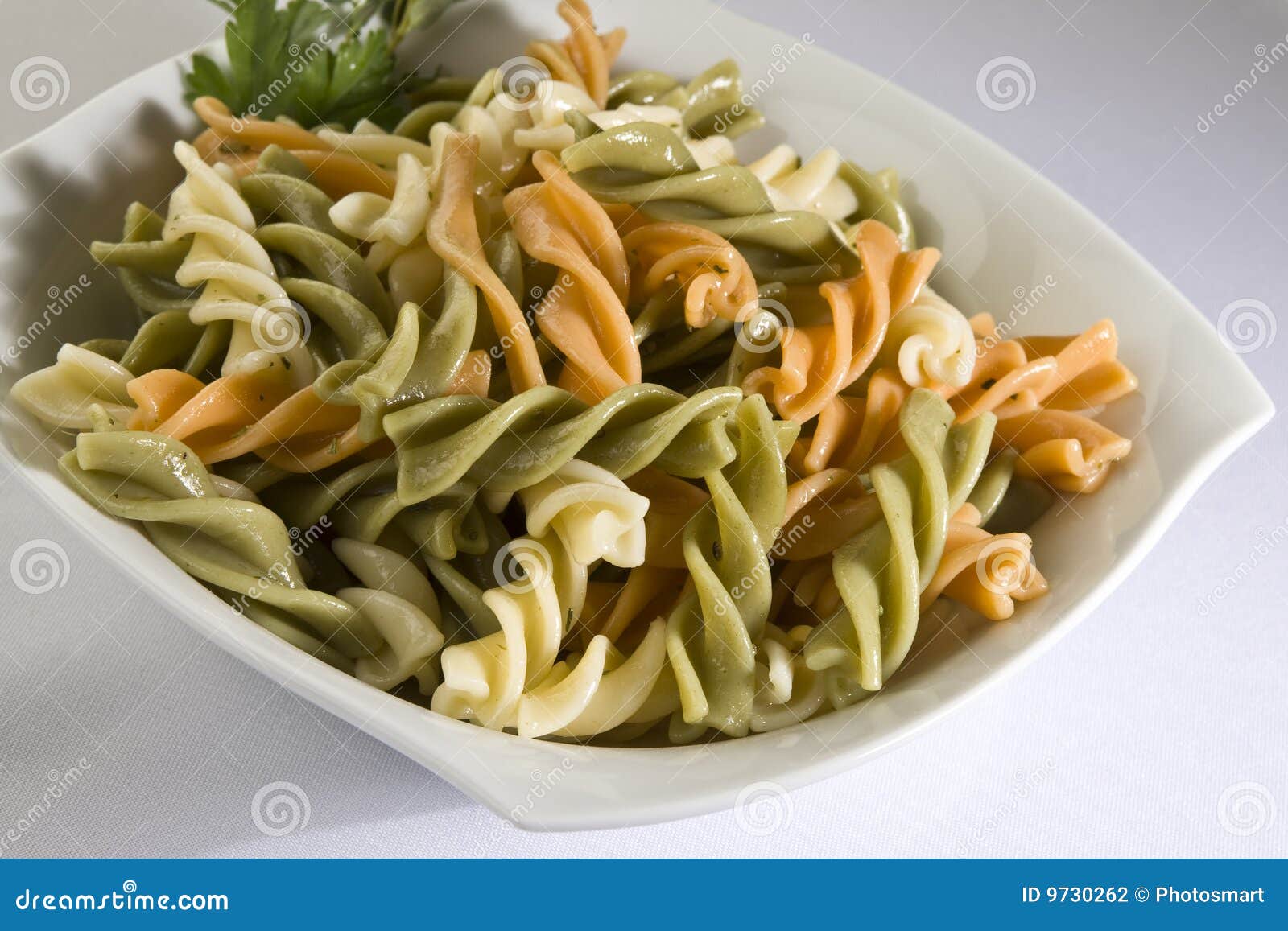 Cooked colored pasta stock photo. Image of pasta, boiled - 9730262