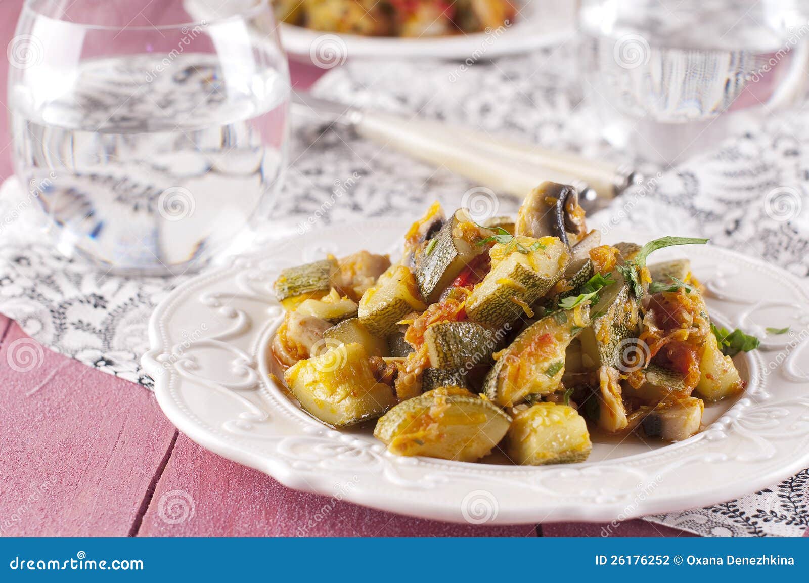 Cooked courgette stock photo. Image of zucchini, tomato - 26176252