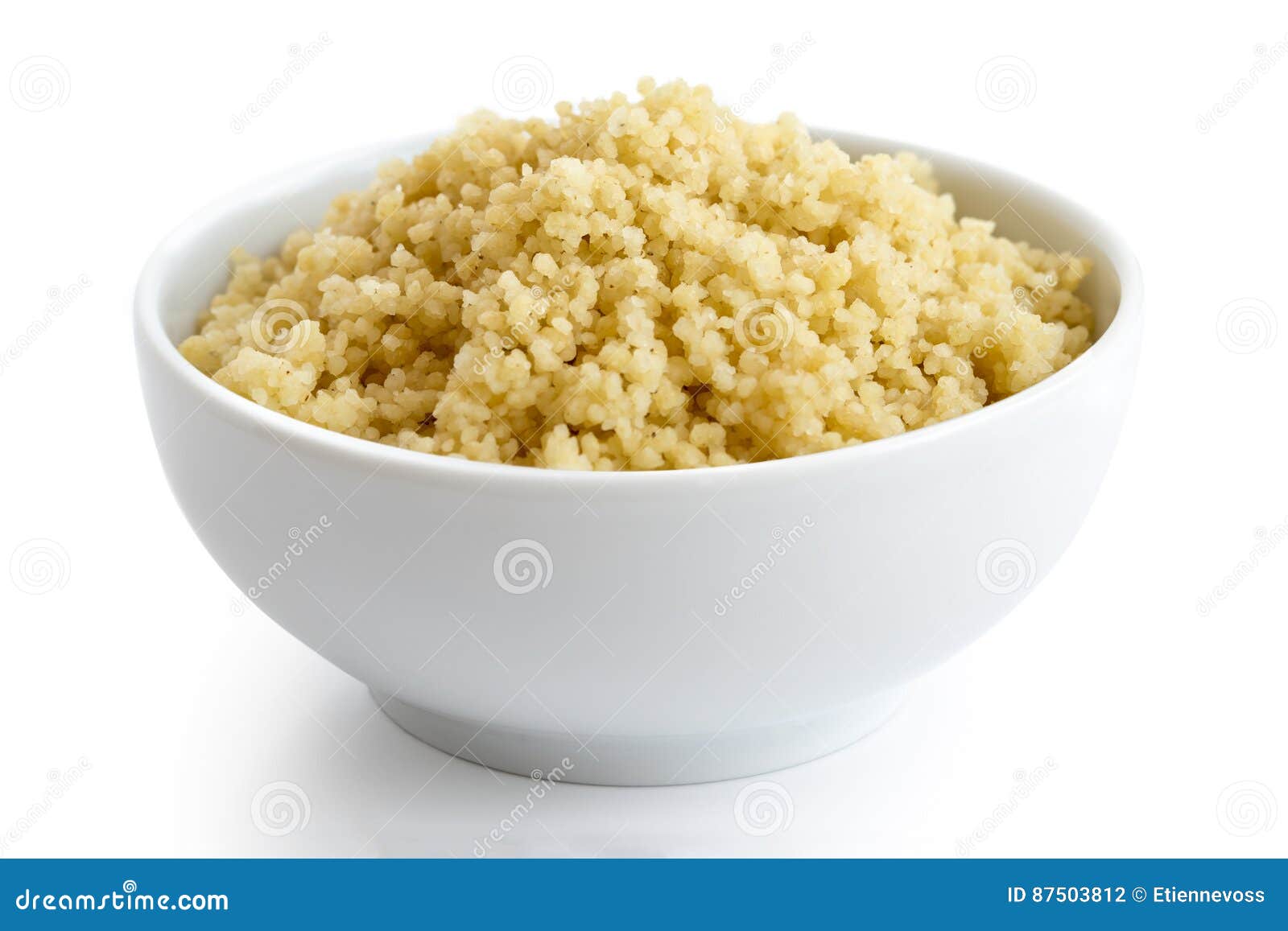 Cooked Couscous in White Ceramic Bowl. Stock Photo - Image of cous ...