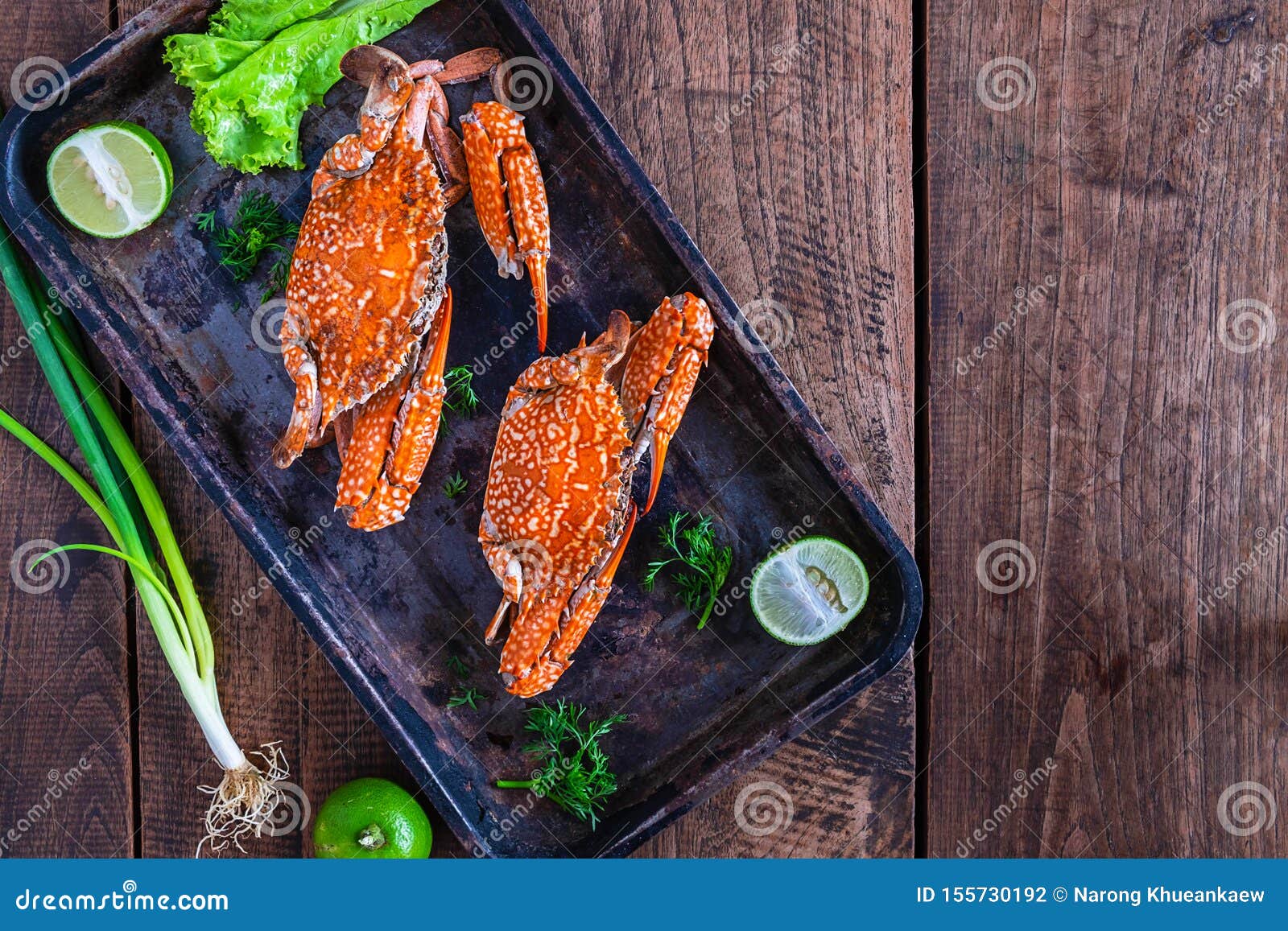 Cooked Crabs Seafood in Plate on the Table. Stock Photo - Image of ...