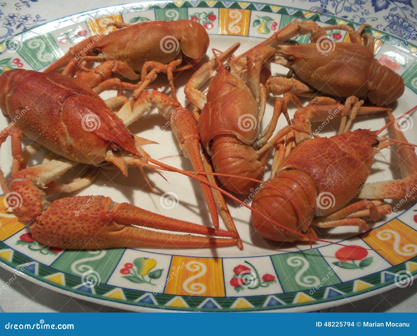 Cooked crayfish stock photo. Image of fishes, dish, tasteful - 48225794