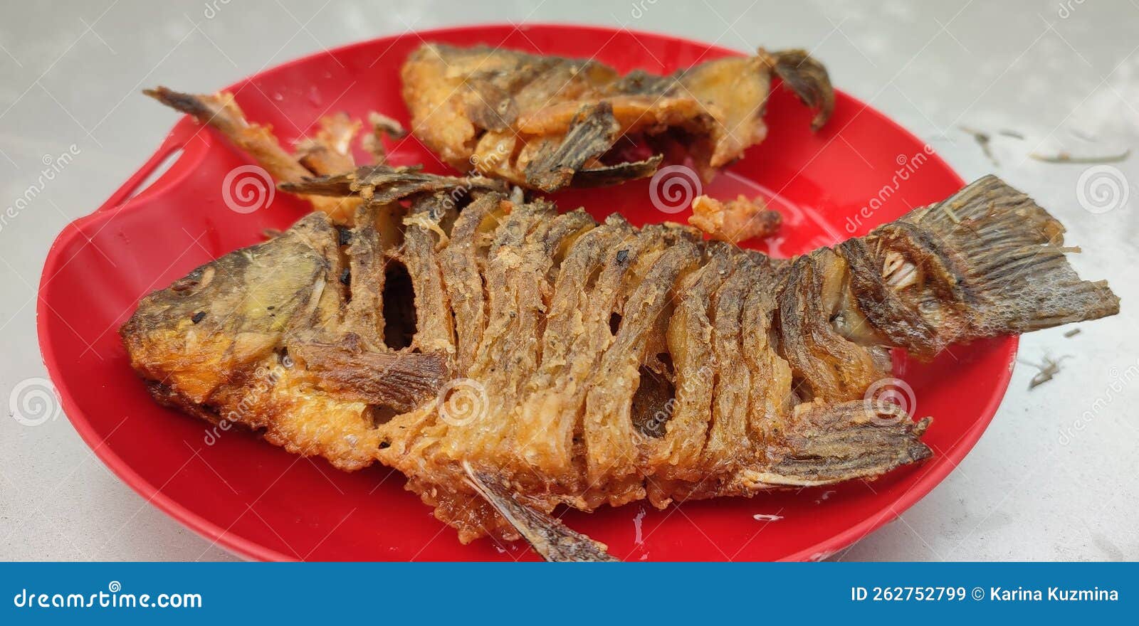 Cooked Crucian Carp on a Summer Picnic Stock Image - Image of cuisine ...