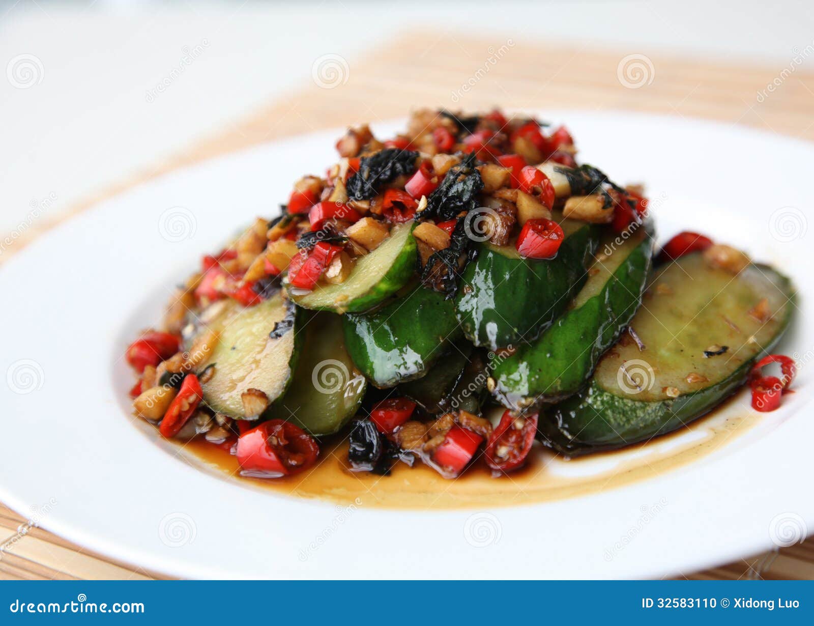 Cooked cucumber stock photo. Image of vegtarian, delicious - 32583110
