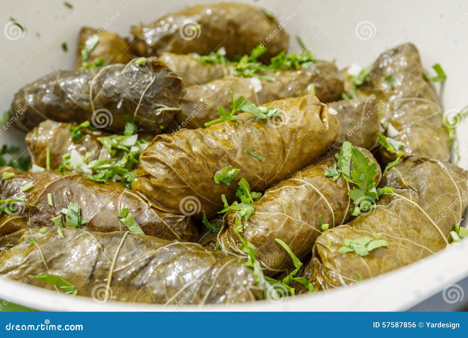 Cooked Dolma in Pot and Plate Stock Photo - Image of onion, grape: 57587856