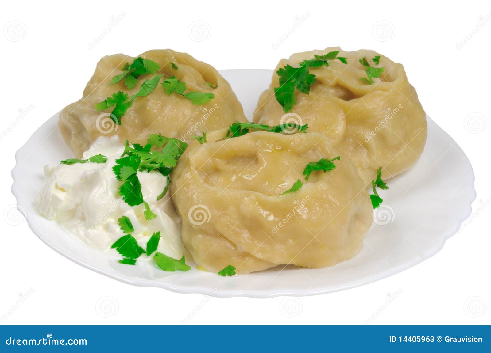 Cooked Dumplings on a Plate Stock Image - Image of mantou, chinese ...