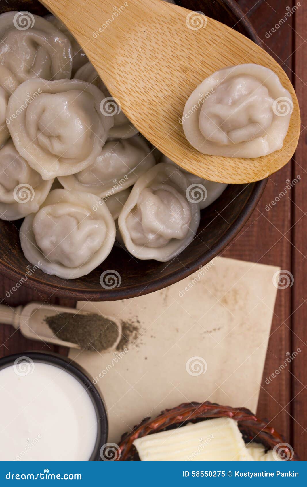 Cooked Dumplings on a Plate Stock Image - Image of cook, nutrition ...