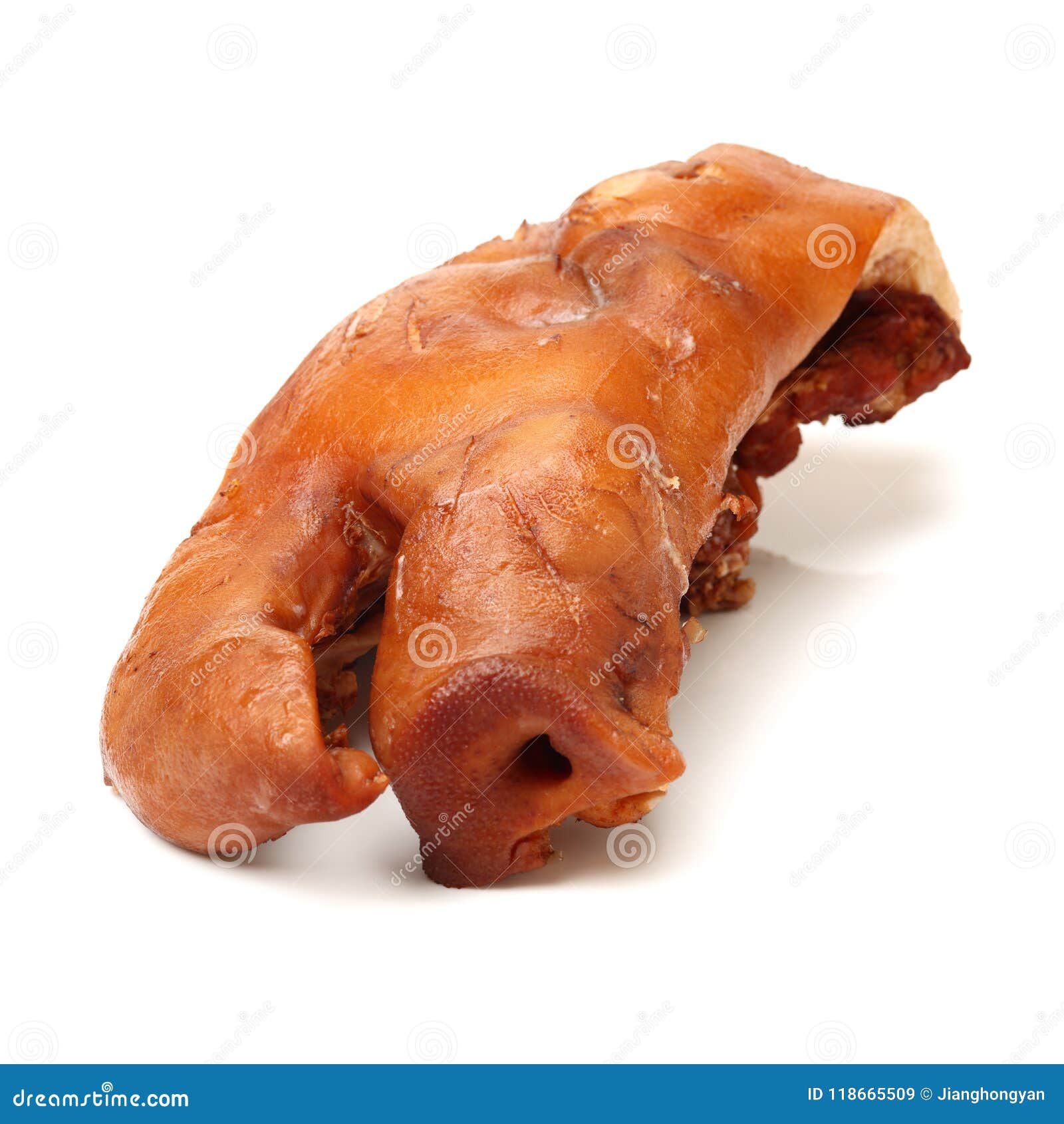 Cooked the face of the pig stock image. Image of snack - 118665509