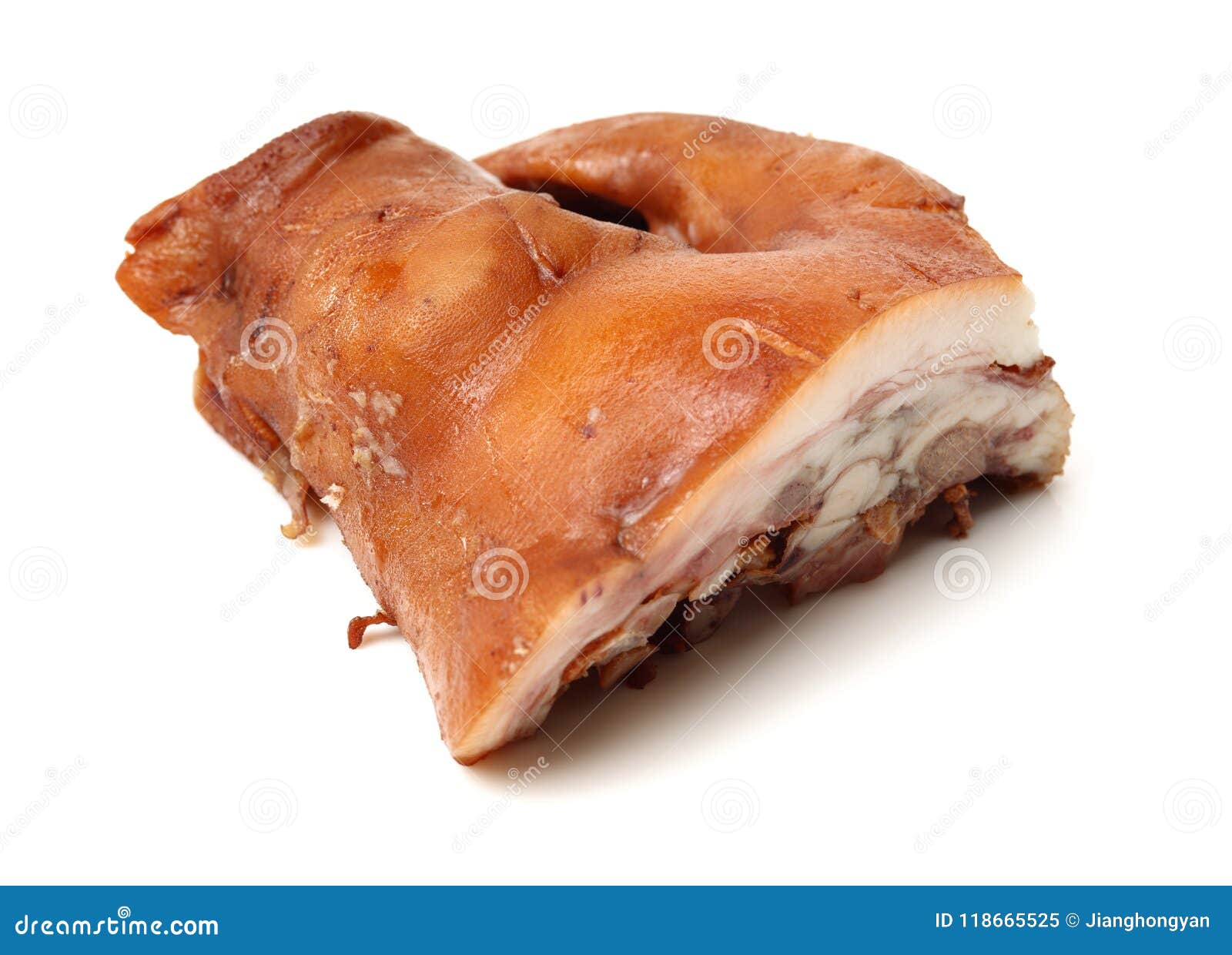 Cooked the face of the pig stock image. Image of brown - 118665525