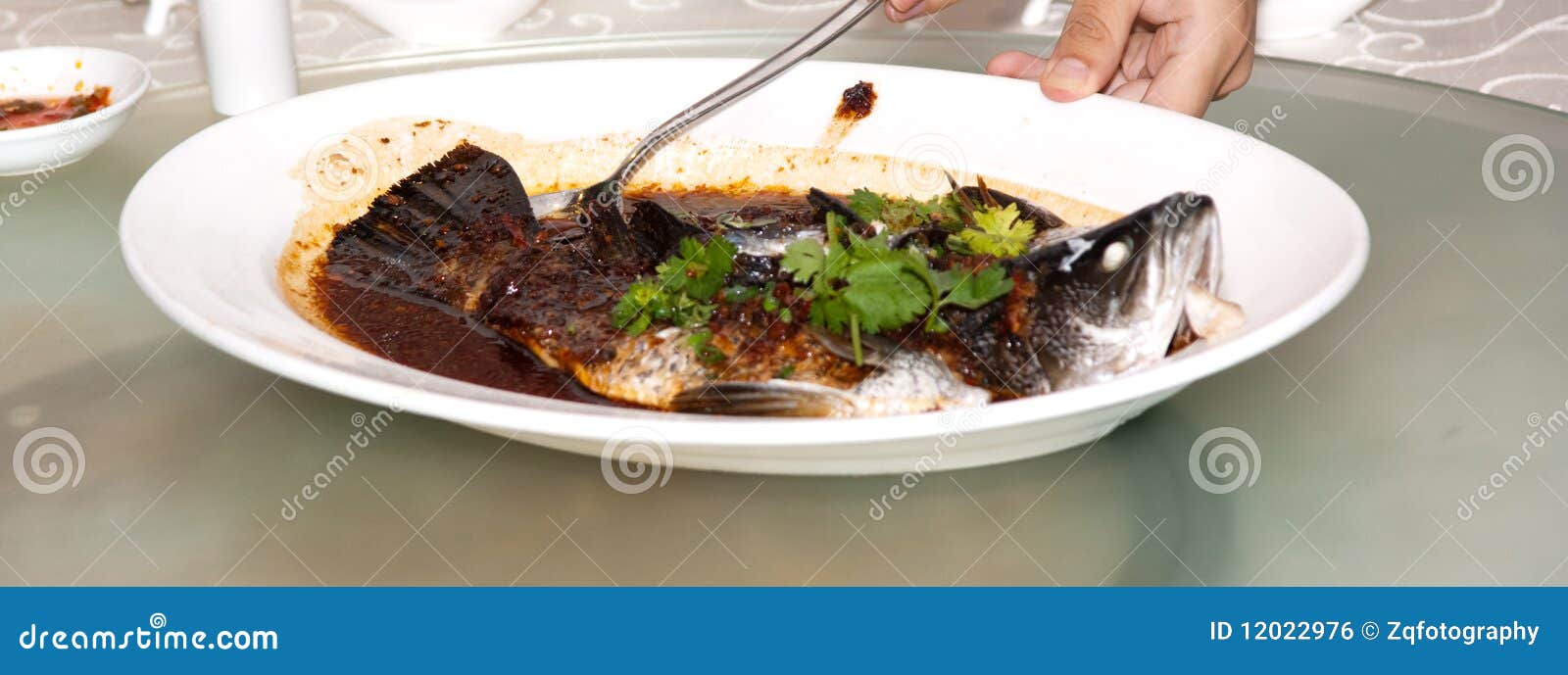 Cooked fish stock photo. Image of food, service, plate - 12022976