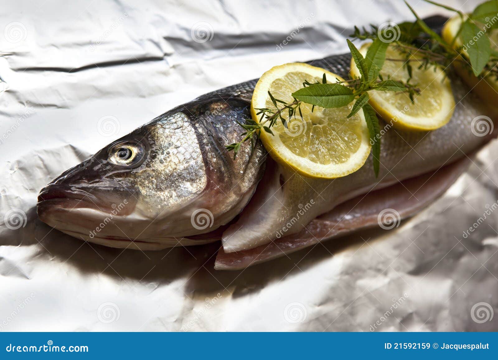 Cooked fish stock image. Image of fish, lemon, food, dish - 21592159