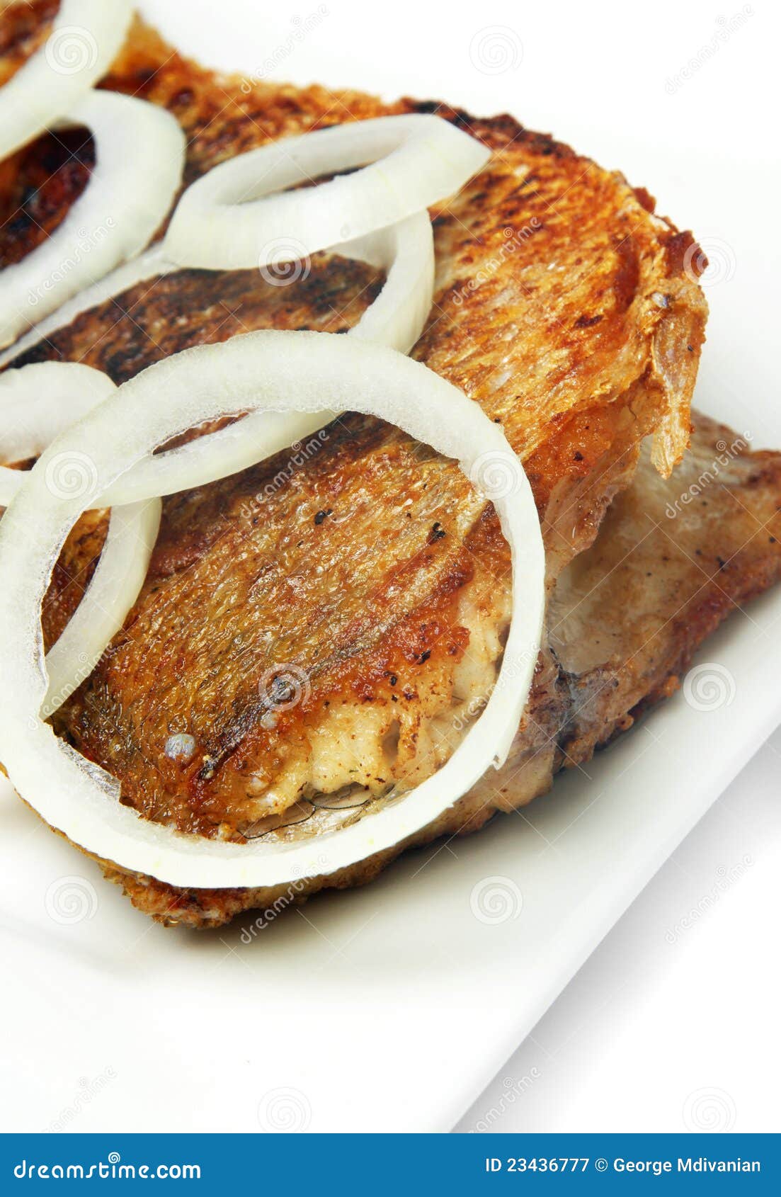 Cooked fish stock image. Image of appetizer, grilled - 23436777