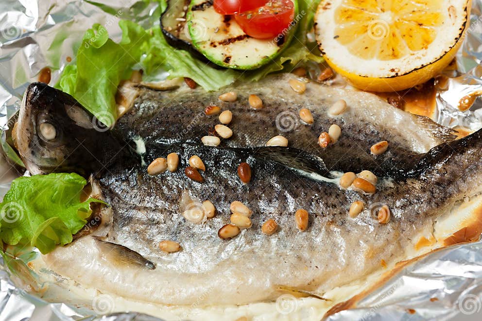 Cooked fish stock photo. Image of roasted, gourmet, food - 25186842