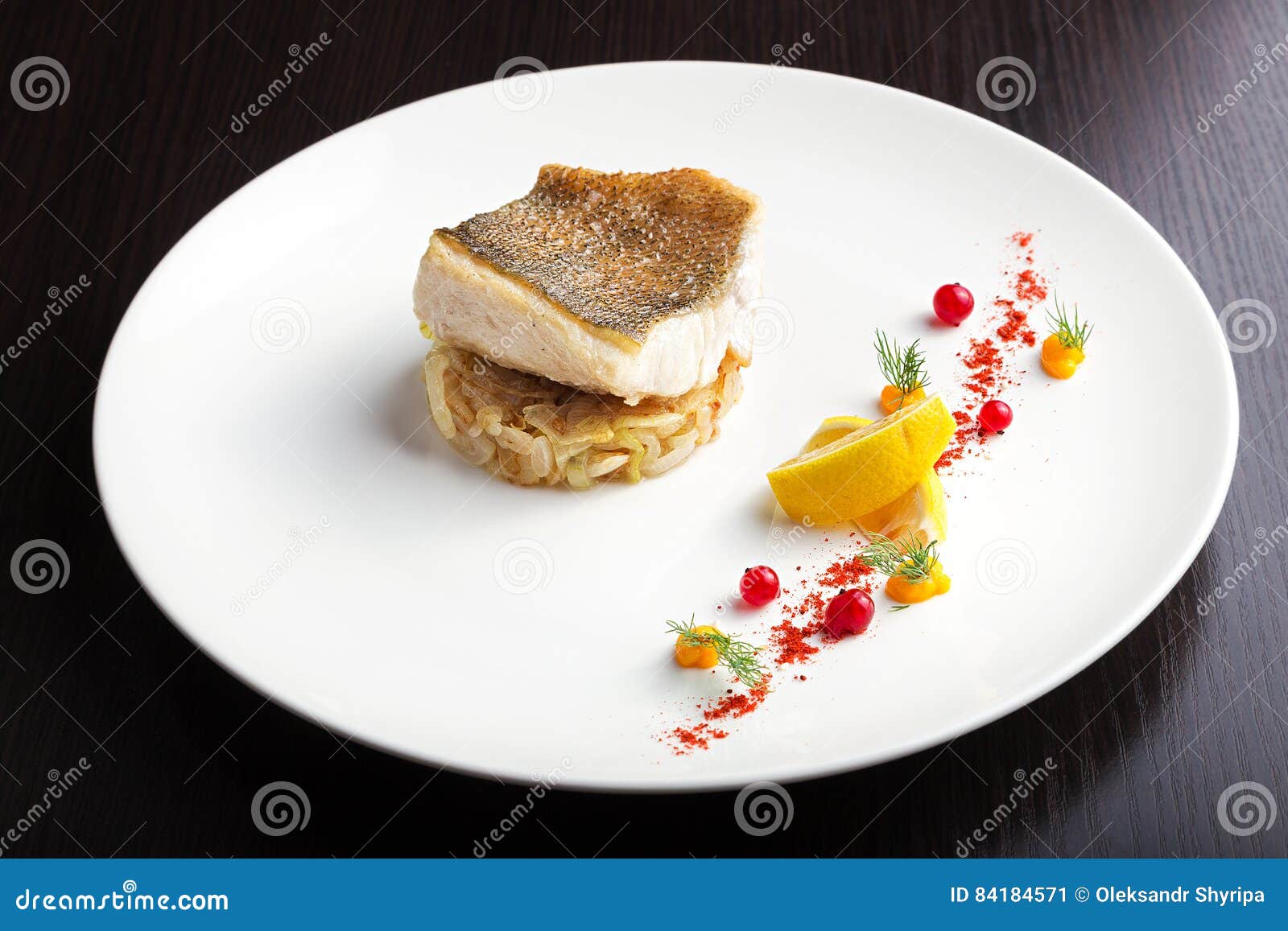 Cooked Fish Fillet of Pike-perch Stock Image - Image of food, grill ...