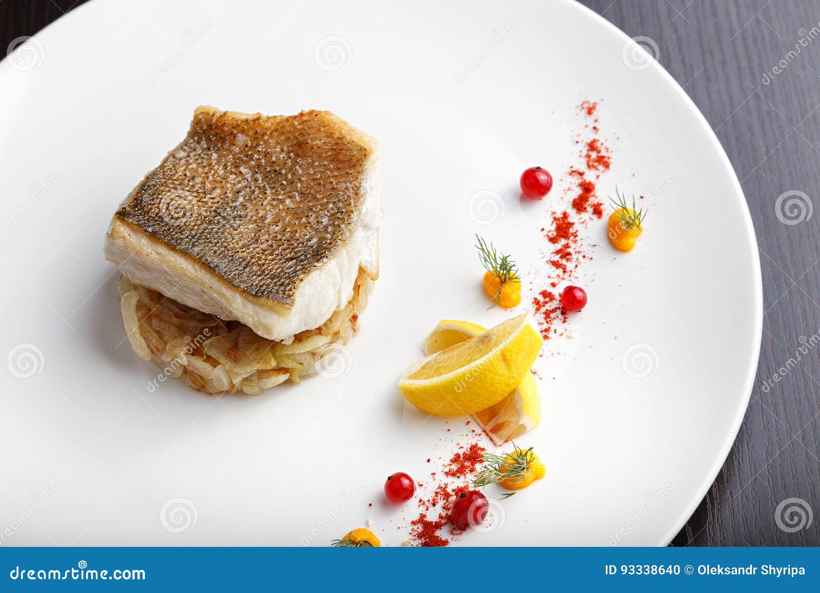 Cooked Fish Fillet of Pike-perch Stock Photo - Image of plate, eating ...