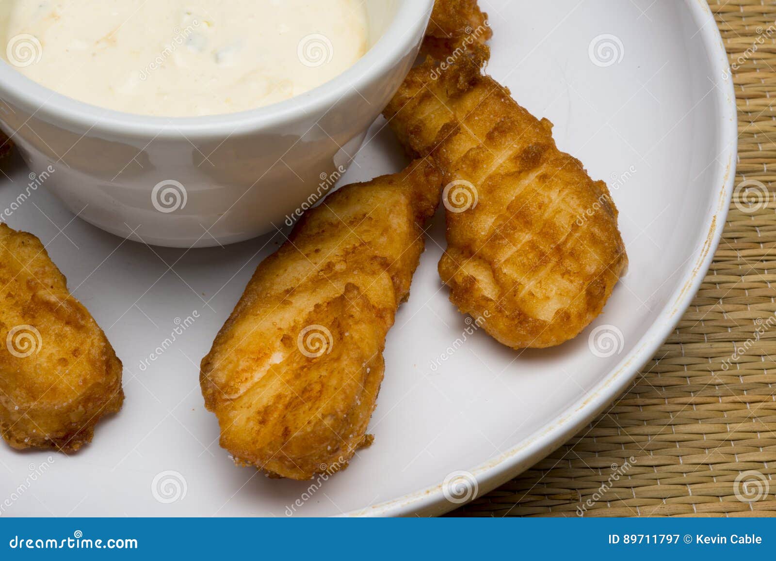 Cooked Fish Fingers on White Plate Stock Image - Image of white, food ...