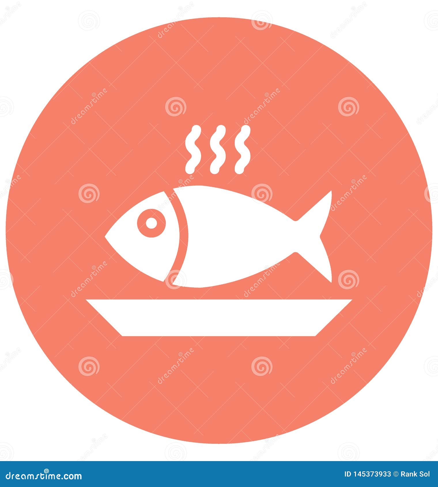 Cooked Fish Isolated Vector Icon Which Can Easily Modify or Edit Cooked ...