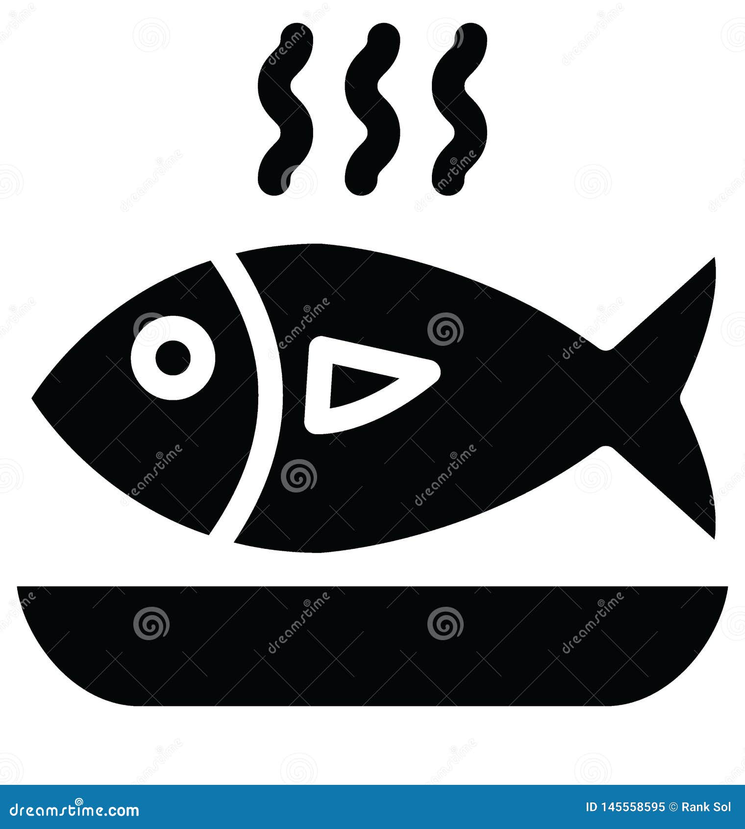 Cooked Fish Isolated Vector Icon Which Can Easily Modify or Edit Stock ...