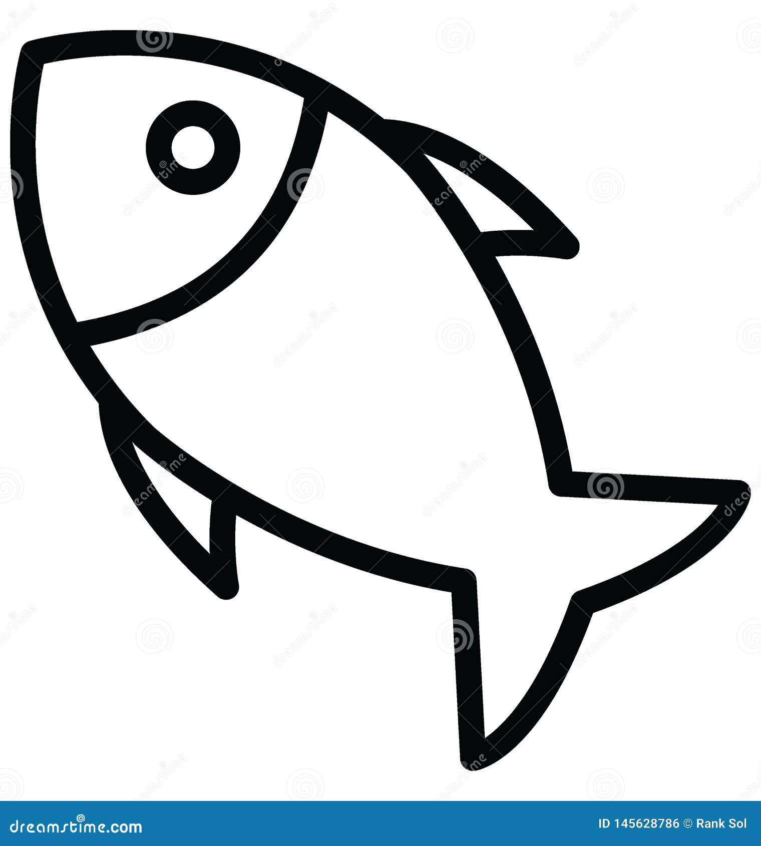 Cooked Fish Isolated Vector Icon Which Can Easily Modify or Edit Stock ...