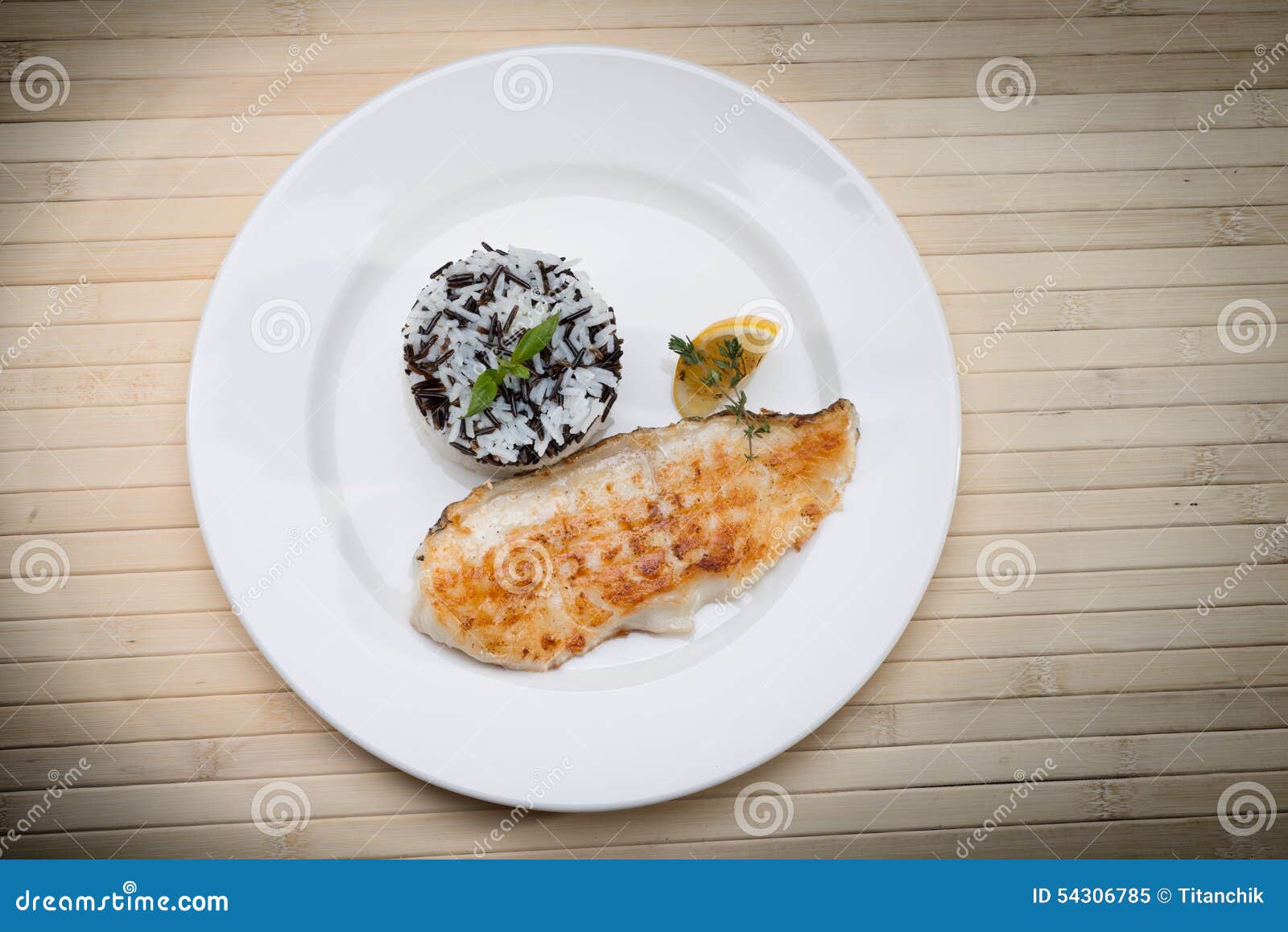 Cooked fish stock image. Image of plate, grilled, meal - 54306785