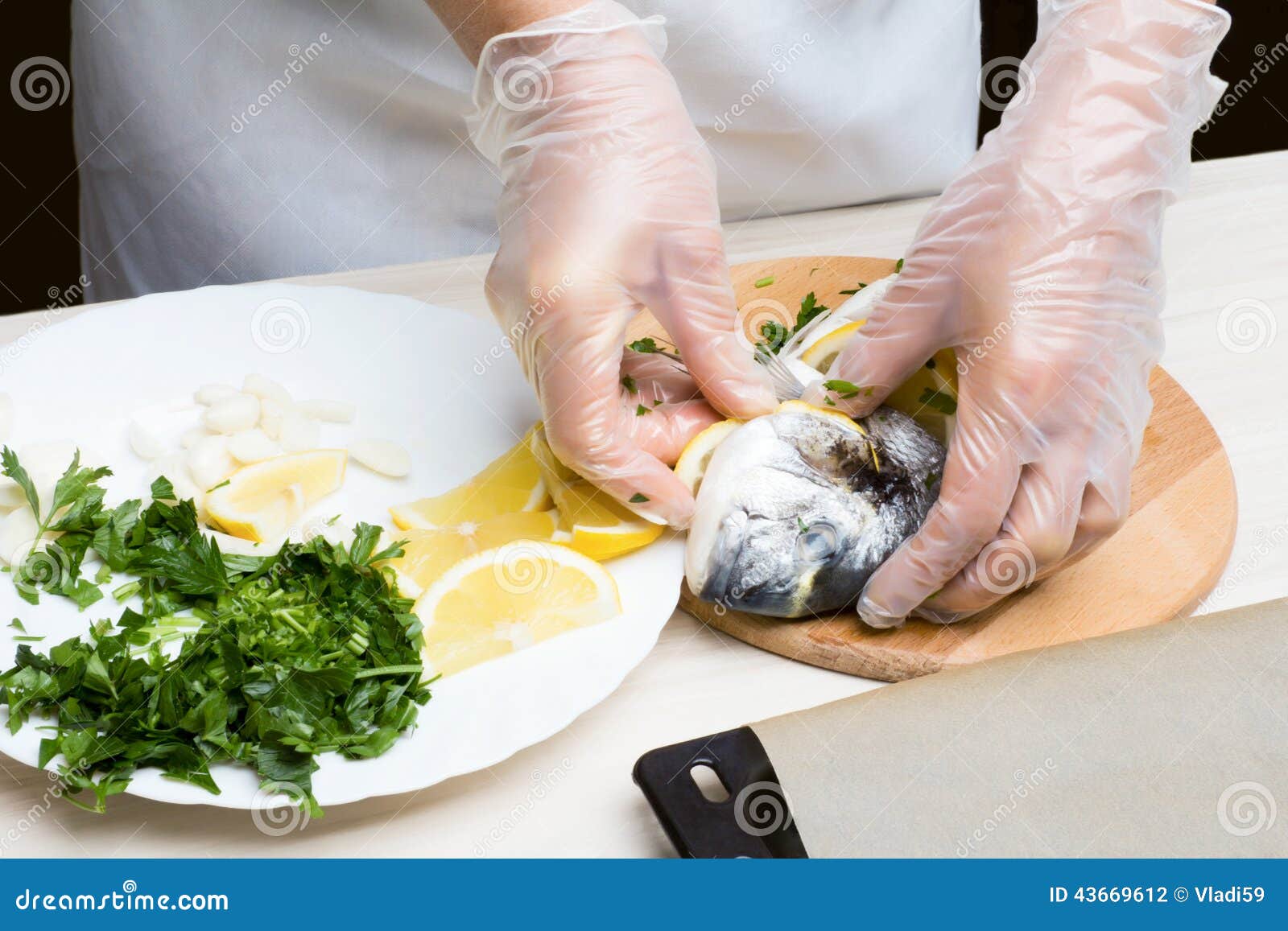 Cooked Fish Sea Bream Fish. Stock Photo - Image of fine, freshness ...
