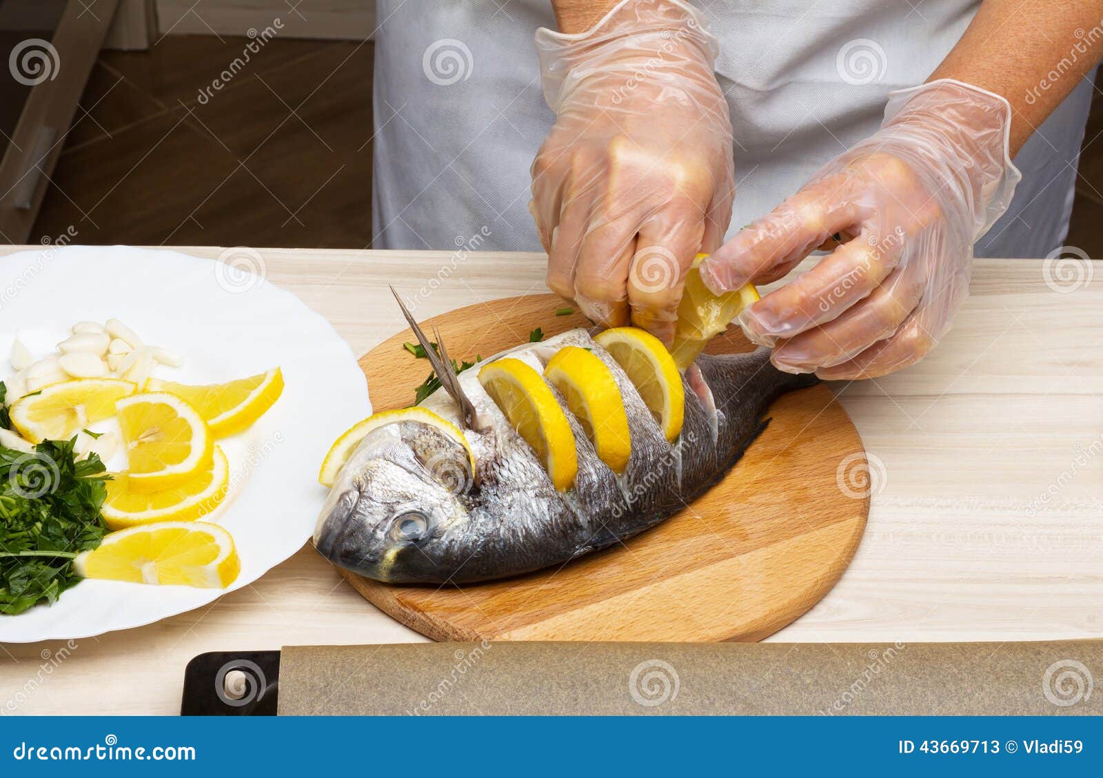 Cooked Fish Sea Bream Fish. Stock Image - Image of gourmet, delicious ...