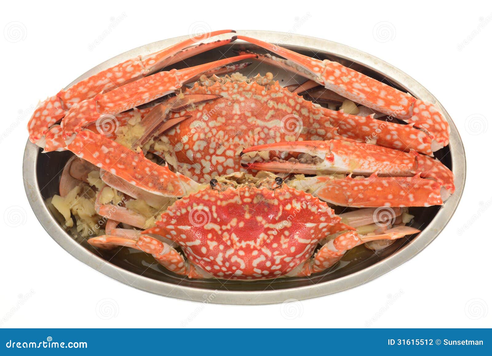 Cooked Flower Crab stock photo. Image of aquatic, clamp - 31615512
