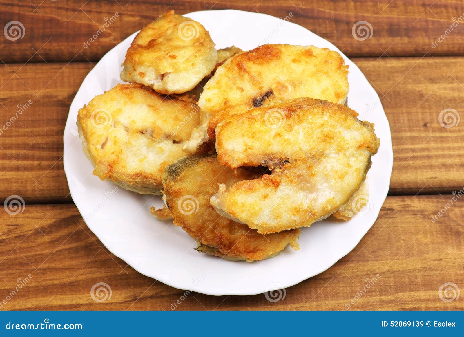 Cooked, Fried Pieces of Fish Stock Image - Image of lunch, crust: 52069139