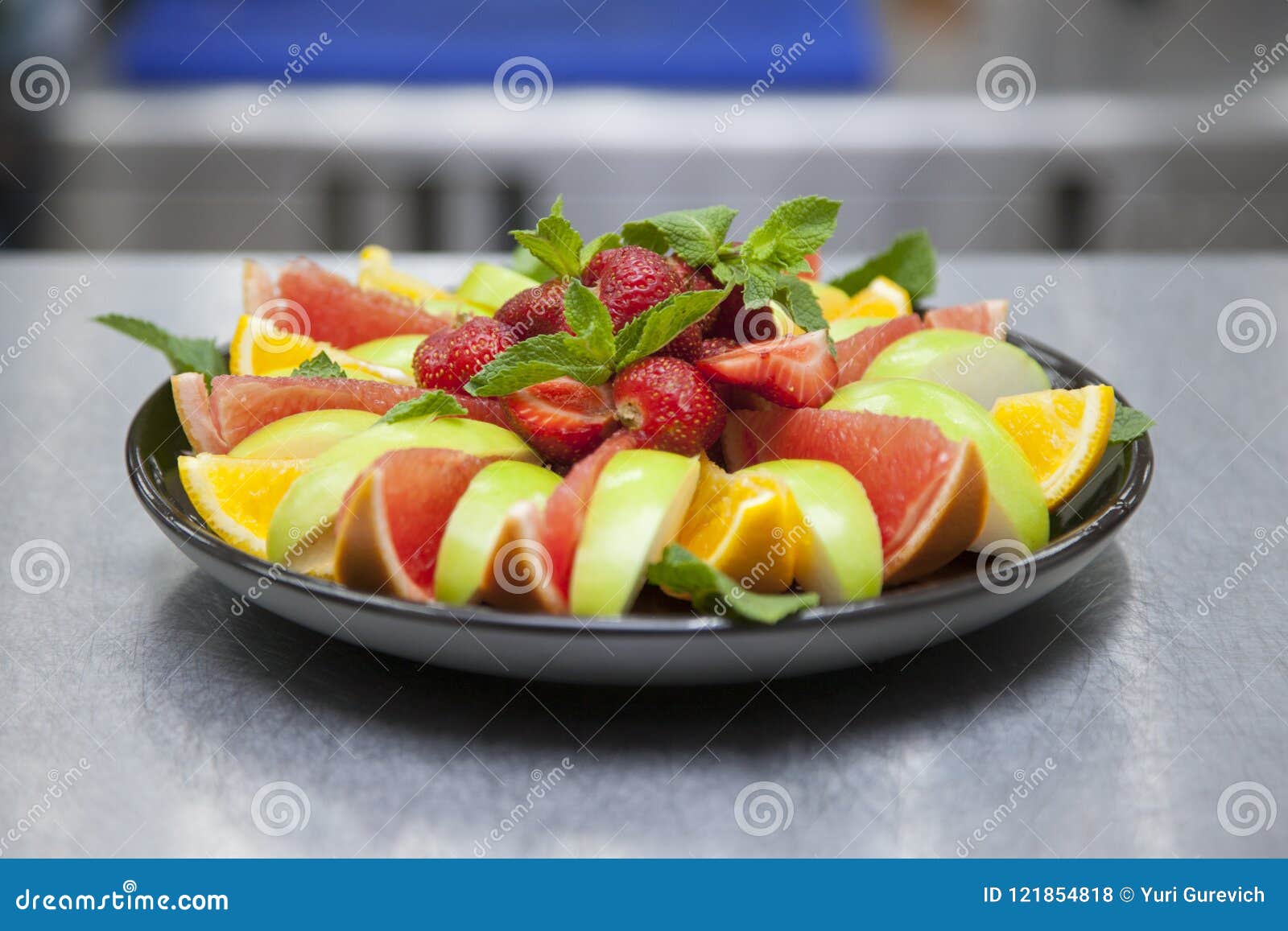 Cooked Fruit Salad on Your Desktop Chef Stock Photo - Image of meal ...