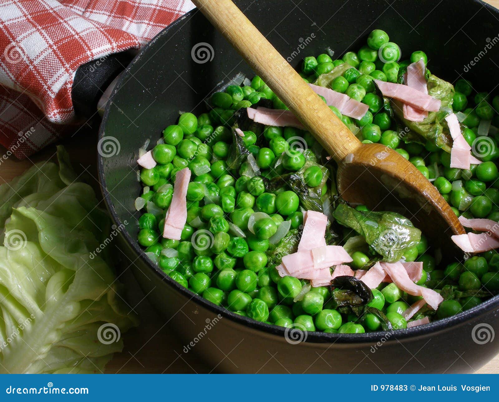 Cooked garden peas stock image. Image of lettuce, eater - 978483