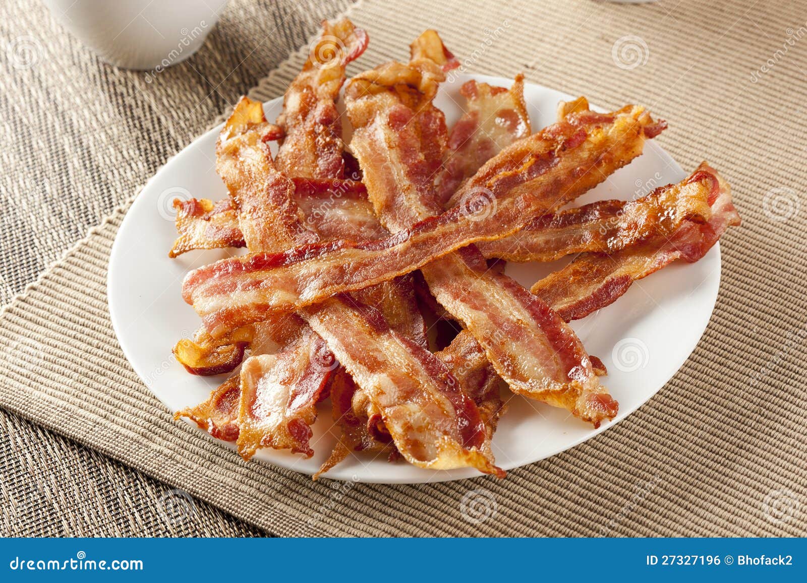 Cooked Greasy Bacon stock photo. Image of bacon, curly - 27327196