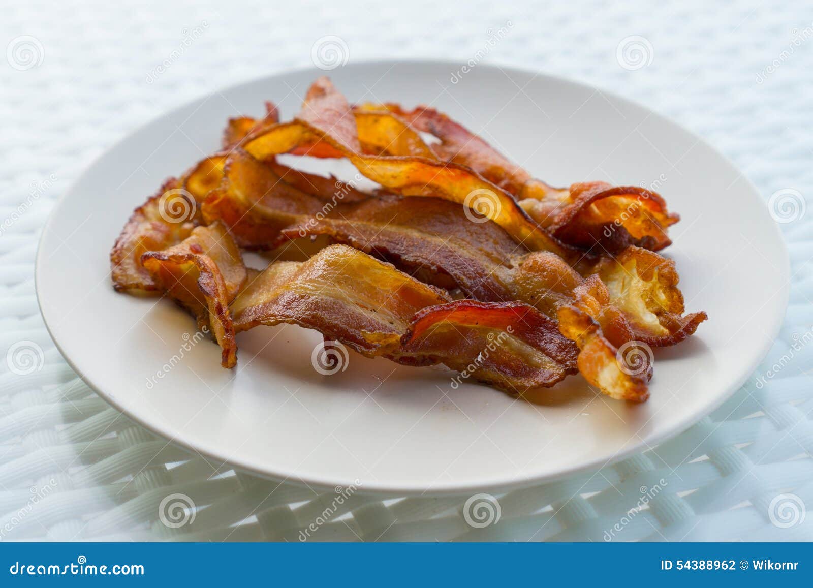 Cooked Greasy Bacon stock photo. Image of gourmet, tasty - 54388962