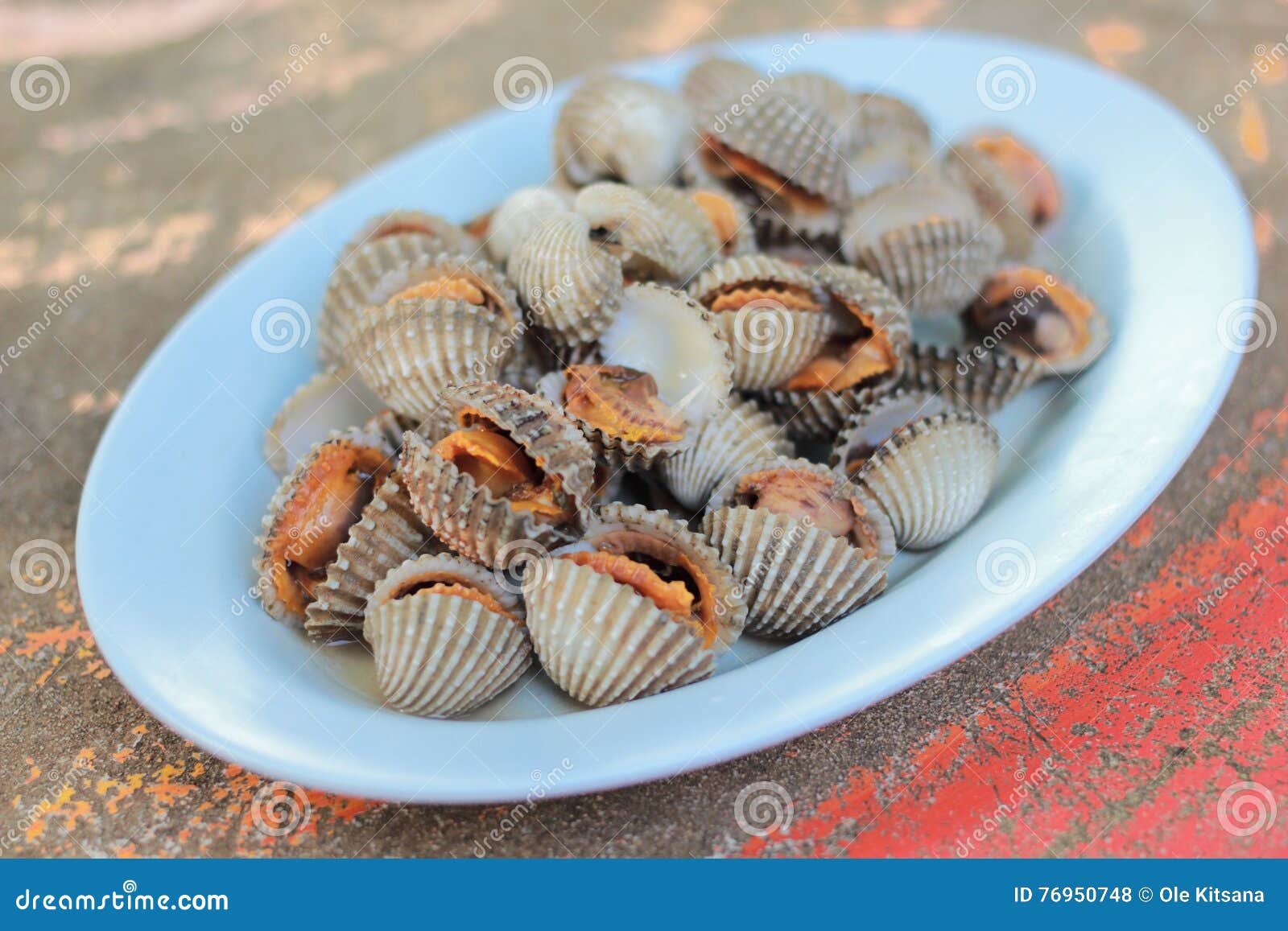 Cooked or Grilled Cockle stock photo. Image of mussel - 76950748